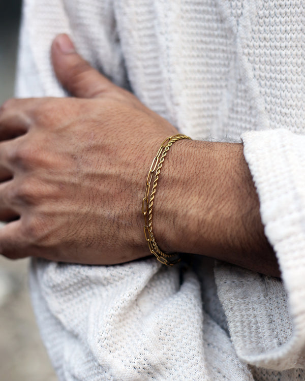 Dual Chain Elegance Bracelet – ICONIC.